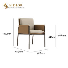 61cm Length PU Fabric Grey Velvet Dining Chairs With Black Metal Legs