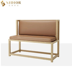 Leather Upholstery Restaurant Booth Sofa 1.2m Modern Booth Seating